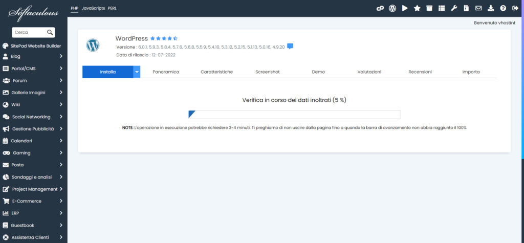 Come installare WordPress con Softaculous in cPanel