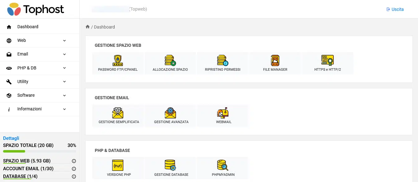 Richiedere il codice EPP/AuthCode e gestire i DNS su Tophost